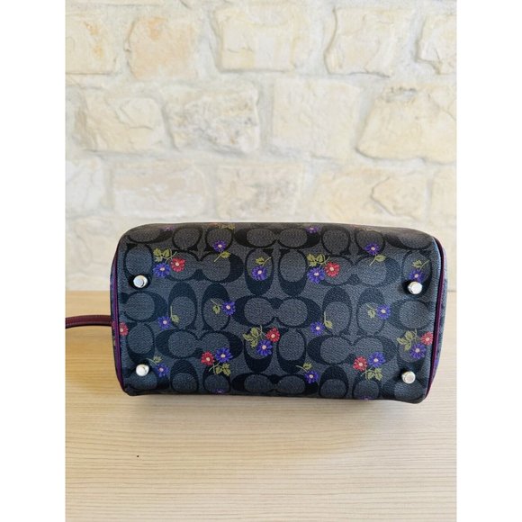 Coach | Bags | Coach Country Floral Medium Rowan Satchel Crossbody ...